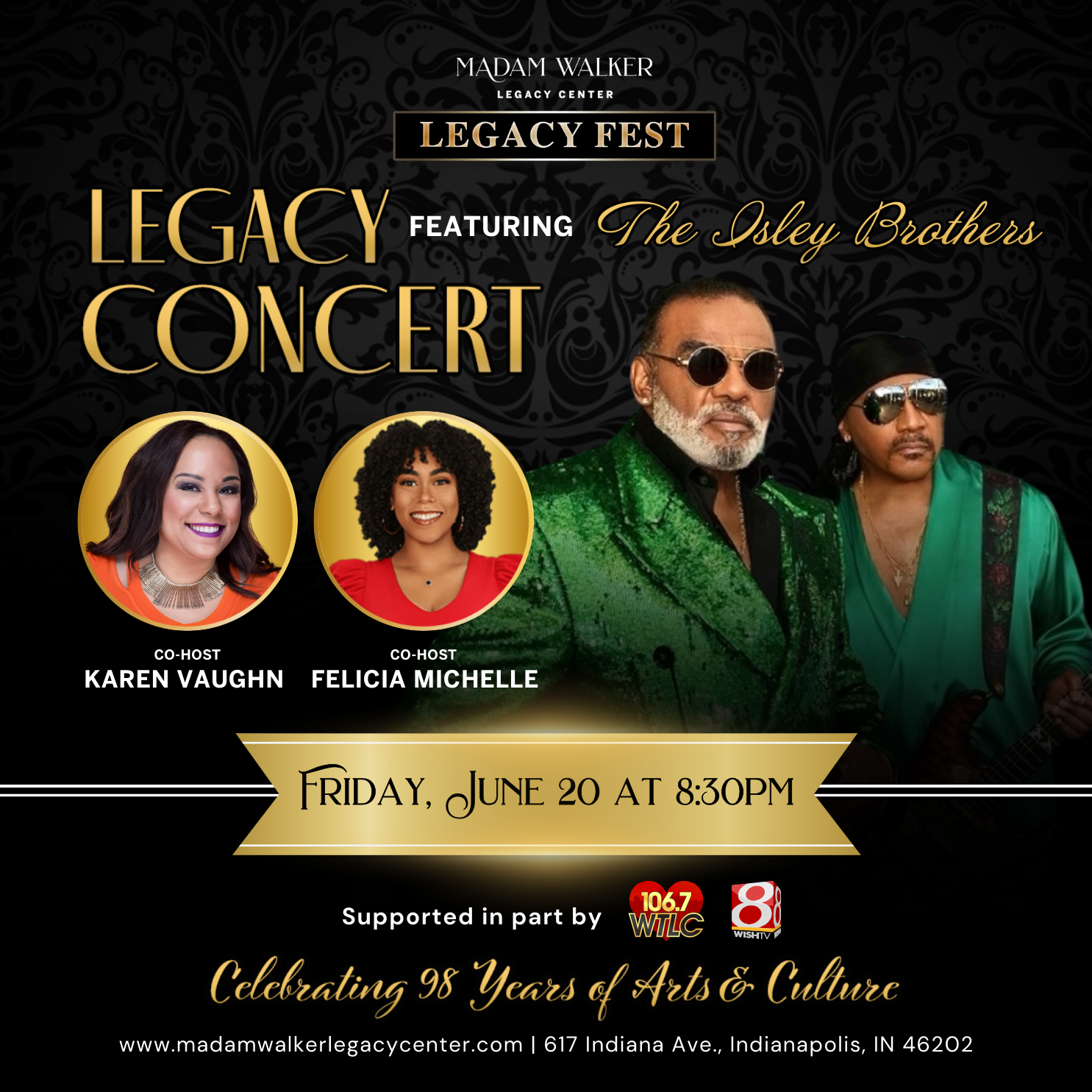 Madam Walker Legacy Fest Isley Brothers Concert